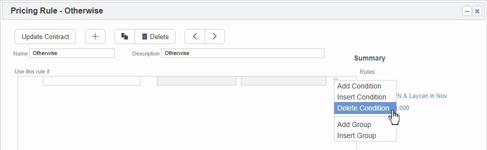 IMOS - Advanced Pricing Example - Otherwise Rules